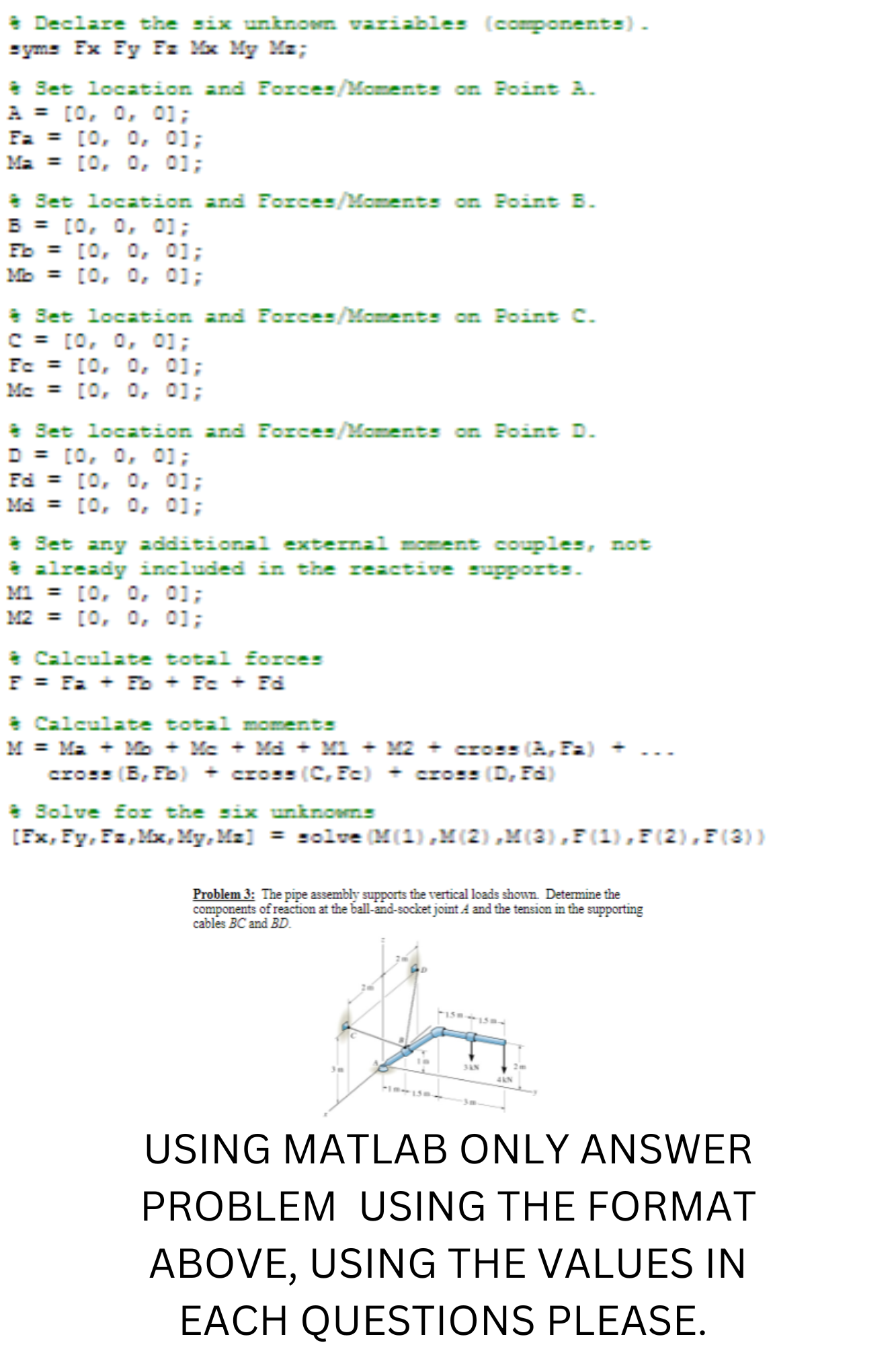 Solved f Declare the gix unknourn variables | Chegg.com