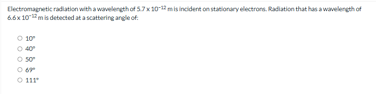 Solved Electromagnetic radiation with a wavelength | Chegg.com