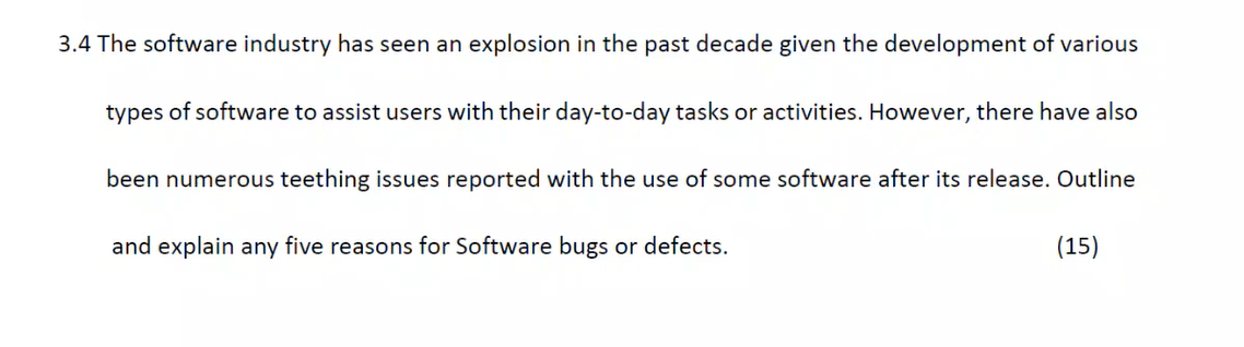 Solved 3.4 The software industry has seen an explosion in | Chegg.com