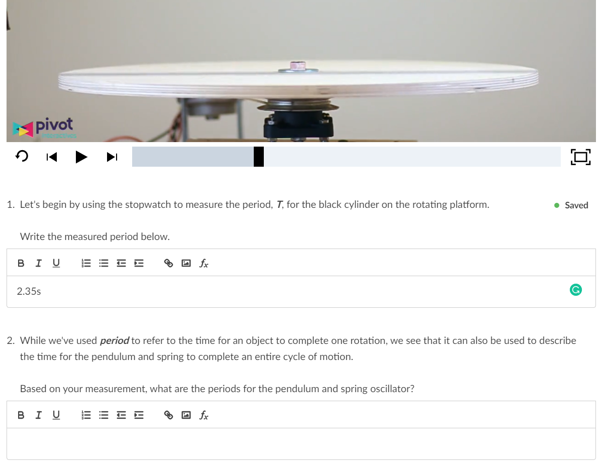 pivot O 1. Let's begin by using the stopwatch to | Chegg.com