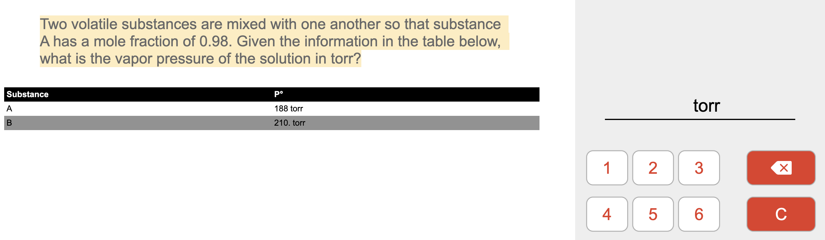 Solved Two volatile substances are mixed with one another so | Chegg.com