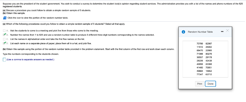 Solved Obtain this sample using the portion of the random | Chegg.com