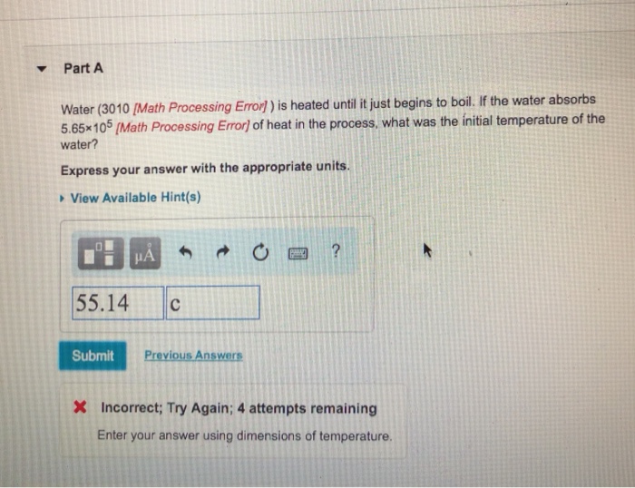 Part A 0 [Math Processing Error]) is heated until it | Chegg.com