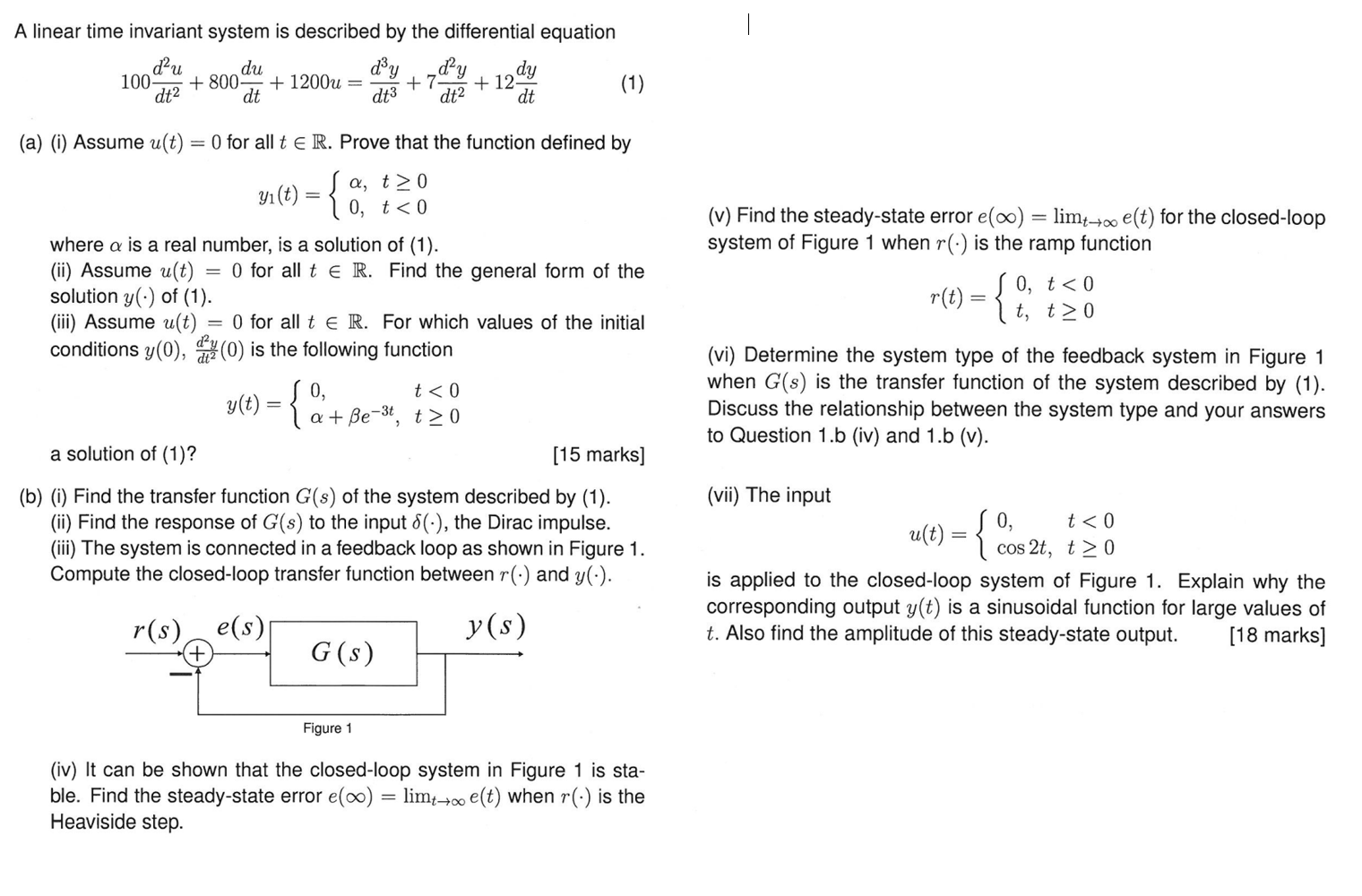 Solved A linear time invariant system is described by the | Chegg.com