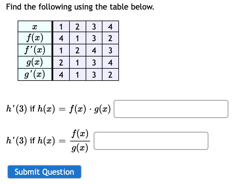 Solved Find the following using the table below. Can you | Chegg.com