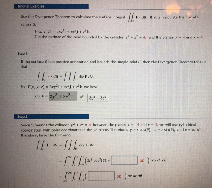 Solved Tutorial Exercise Use the Divergence Theorem to | Chegg.com