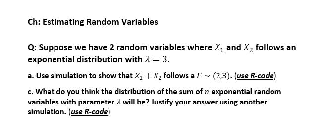 Solved Ch: Estimating Random Variables Q: Suppose we have 2 | Chegg.com