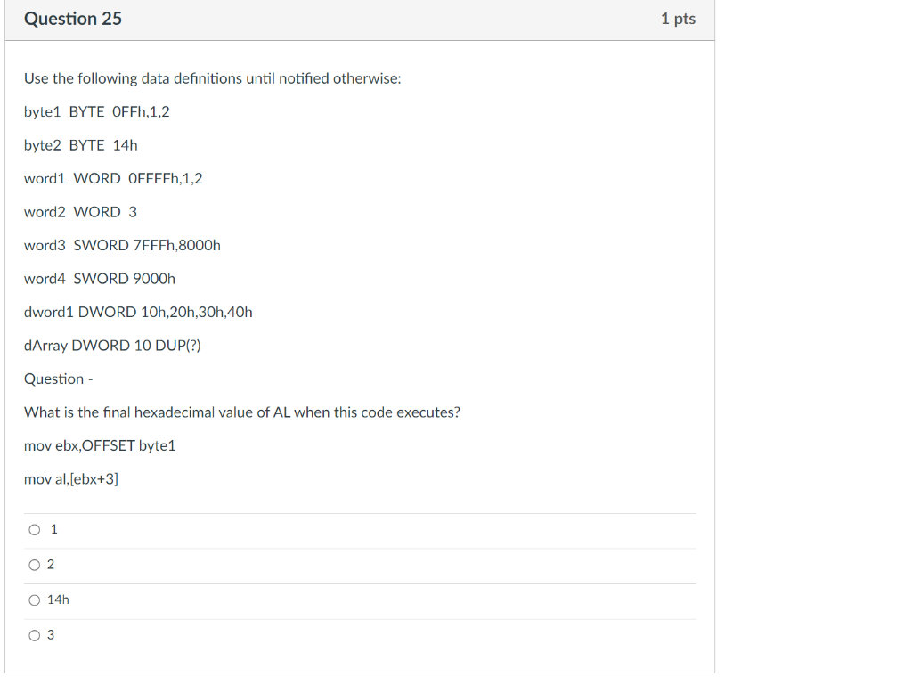 Solved Use the following data definitions until notified | Chegg.com