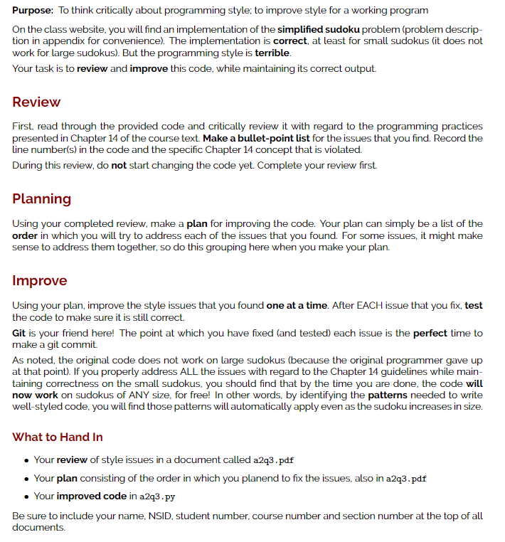 Solved provide python file also plan def | Chegg.com