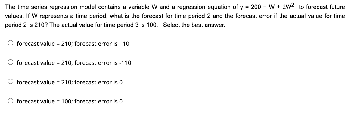 Solved The time series regression model contains a variable | Chegg.com