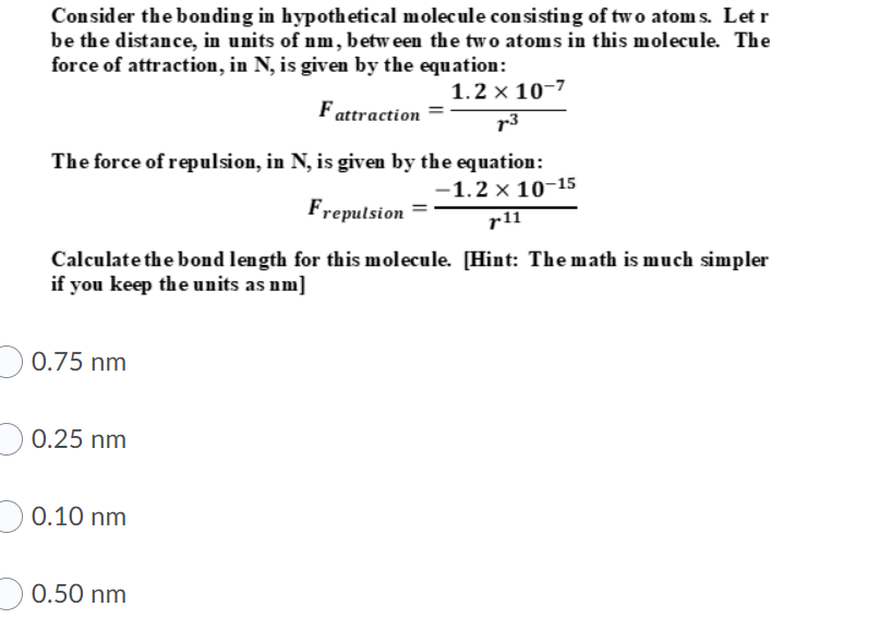 Solved Consider the bonding in hypothetical molecule | Chegg.com
