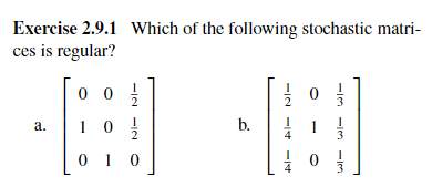 Solved Exercise 2.9.1 Which of the following stochastic | Chegg.com