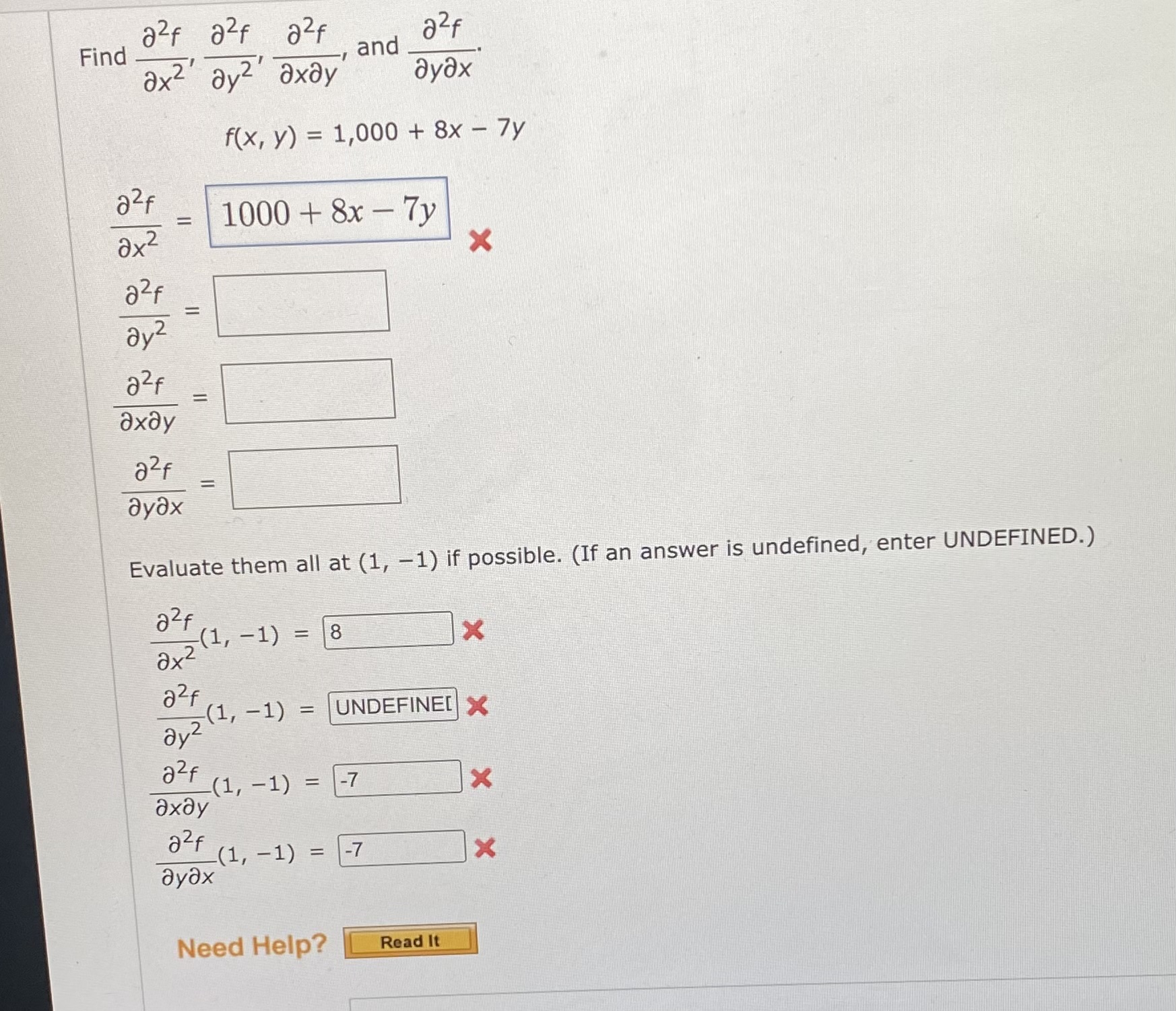 Solved ∂x2∂2f,∂y2∂2f,∂x∂y∂2f, and | Chegg.com
