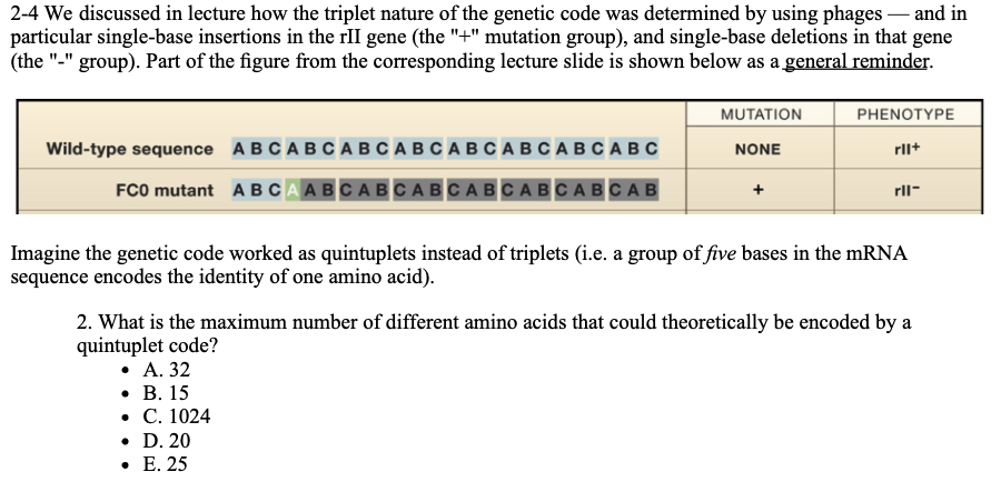 Solved 2-4 We discussed in lecture how the triplet nature of | Chegg.com