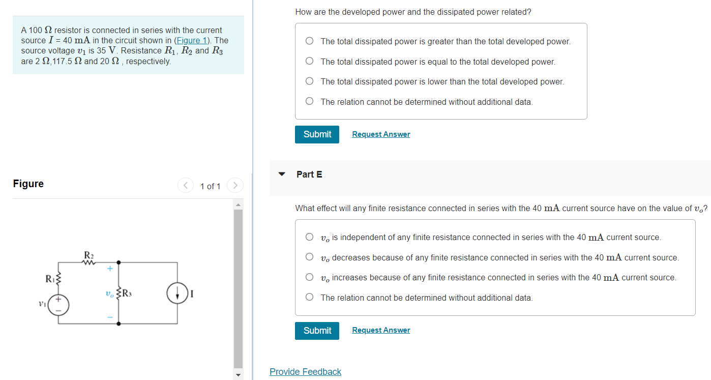 Solved A 100Ω resistor is connected in series with the | Chegg.com
