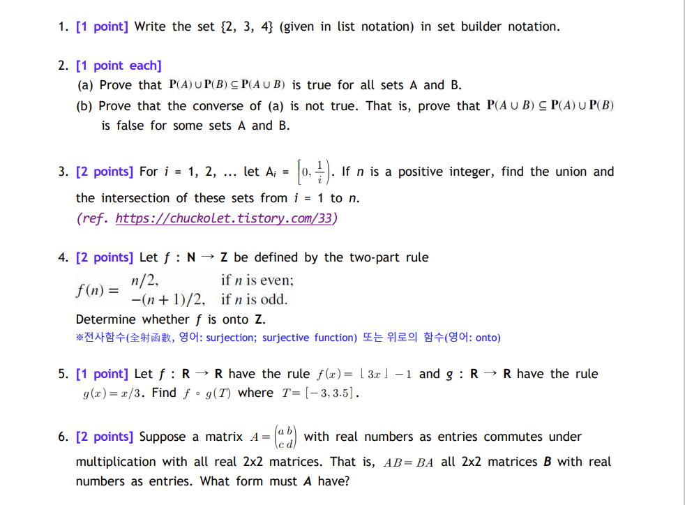 Solved 1. [1 point] Write the set {2, 3, 4} (given in list | Chegg.com