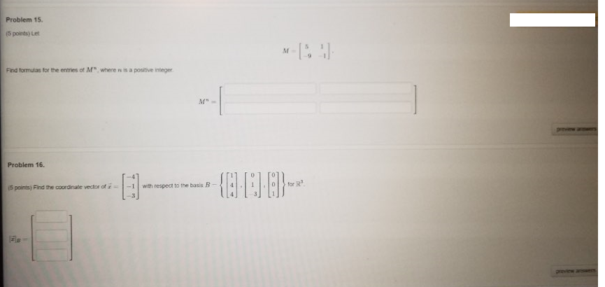 Solved Problem 10. (4 points) The reduced row.echelon forms | Chegg.com