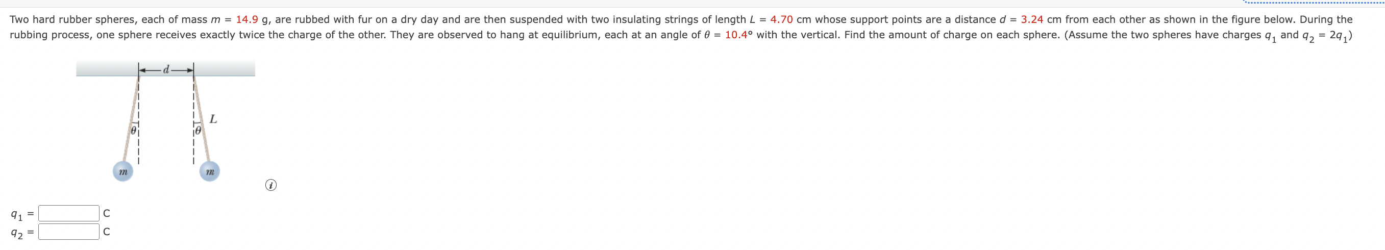 Solved \\( \\begin{array}{ll}q_{1}= & \\mathrm{c} \\\\ | Chegg.com