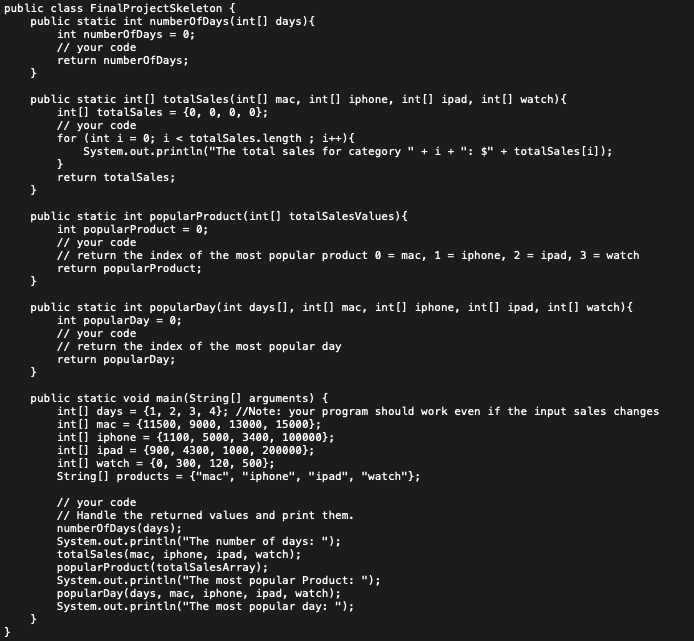 Solved Final Individual Project - Apple Store Due: Oct. 5th | Chegg.com