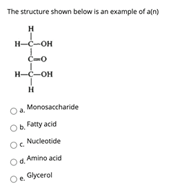 Solved The structure shown below is an example of a[n) H 1 | Chegg.com