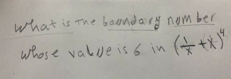 Solved What is the boundary number whose value is 6 in ( + | Chegg.com