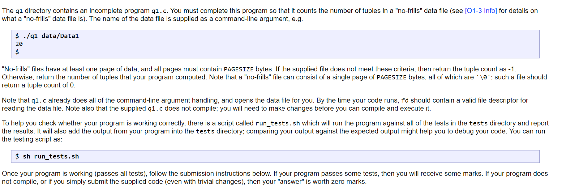 The q1 directory contains an incomplete program 91.c. | Chegg.com