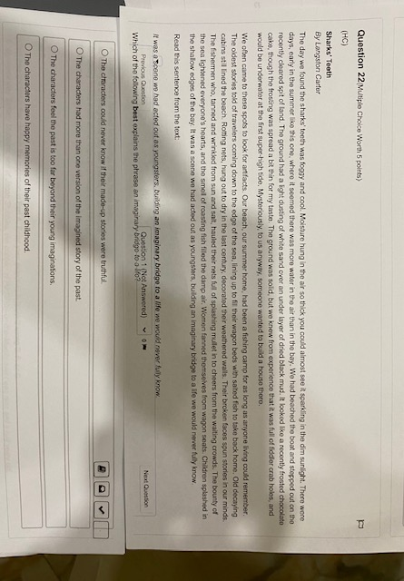 2 Question 22 Multiple Choice Worth 5 points) (HC) | Chegg.com