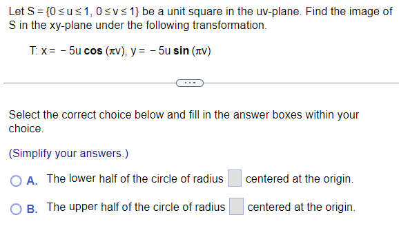 Solved Let S={0≤u≤1,0≤v≤1} be a unit square in the uv-plane. | Chegg.com
