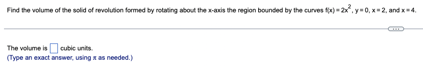 Solved Find the volume of the solid of revolution formed by | Chegg.com