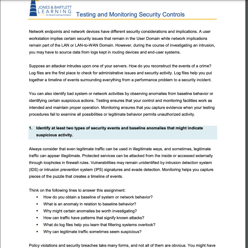 Solved JONES & BARTLETT LEARNING An Ascend Leaming Company | Chegg.com