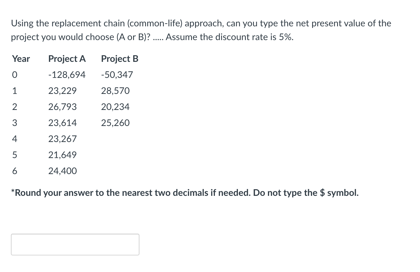 Solved Using the replacement chain (common-life) approach, | Chegg.com