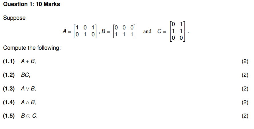 Solved Suppose A=[100110],B=[010101] and C=⎣⎡010110⎦⎤ | Chegg.com