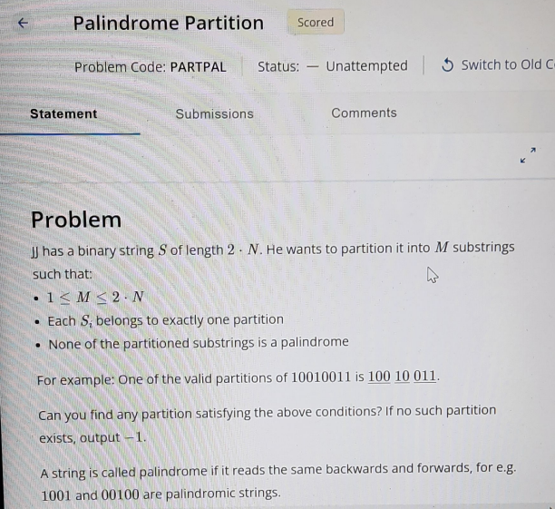 Solved JJ has a binary string S of length 2⋅N. He wants to | Chegg.com