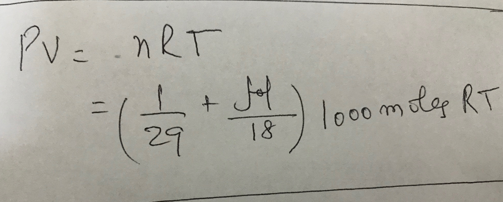 Solved This equation is used to calculate Humid Volume in | Chegg.com