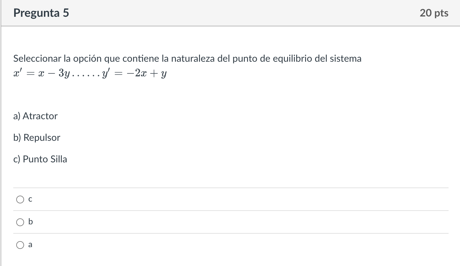 Solved Seleccionar la opción que contiene la naturaleza del | Chegg.com