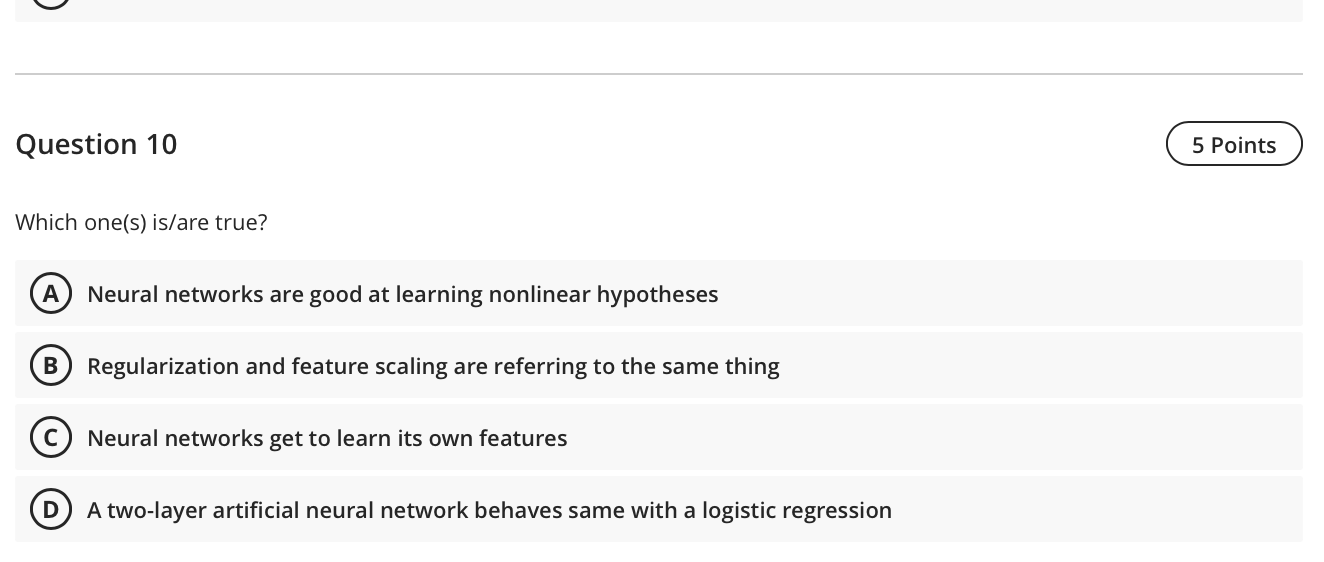 Solved Which one(s) is/are true? Neural networks are good at | Chegg.com