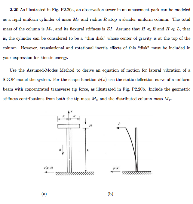 Solved 2.20 As illustrated in Fig. P2.20a, an observation | Chegg.com