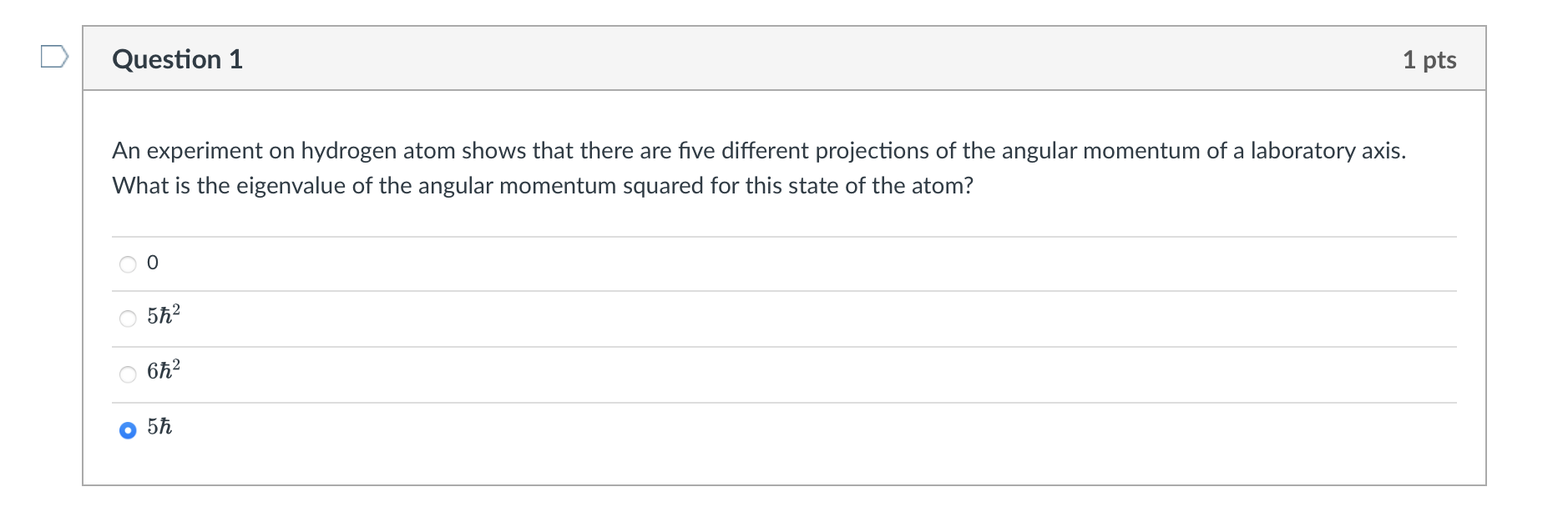 Solved An experiment on hydrogen atom shows that there are | Chegg.com