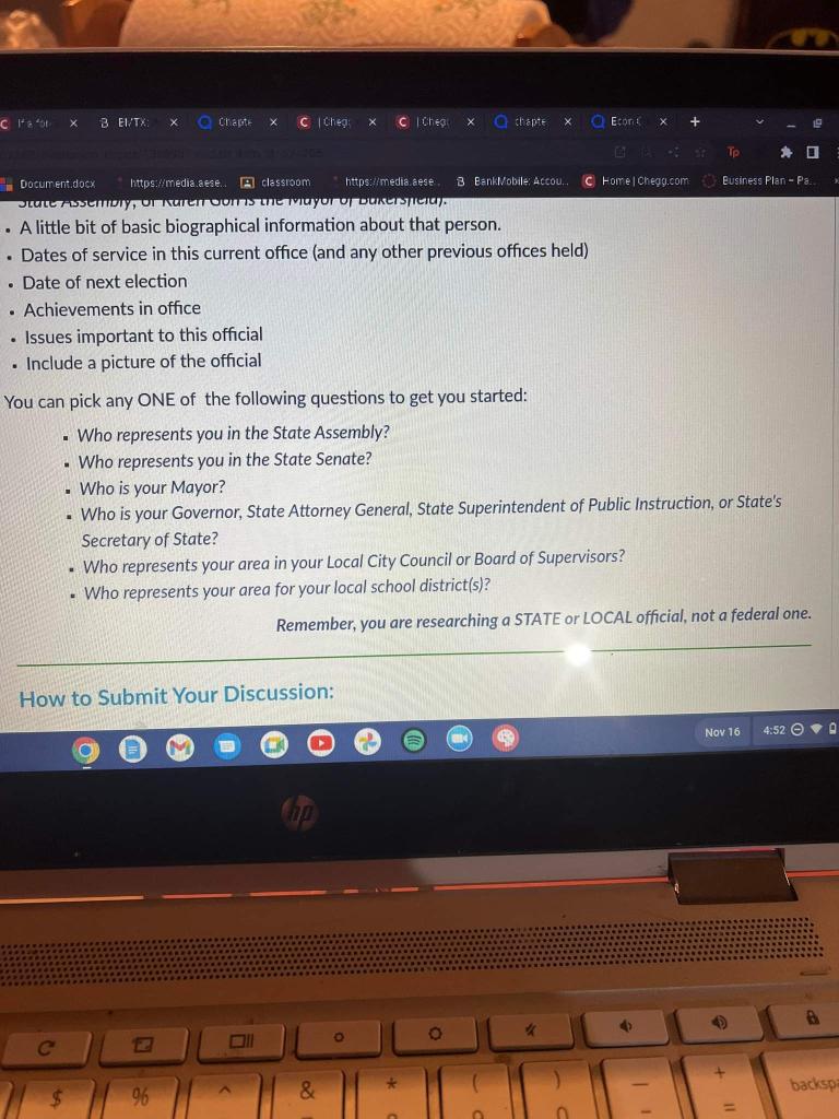 5.3 Local Government Leaders-Who represents you? | Chegg.com