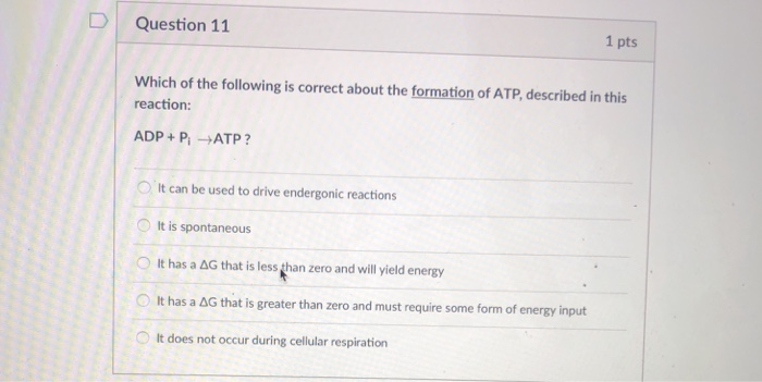 Solved D Question 9 1 pts Gibbs free energy G Entropy | Chegg.com