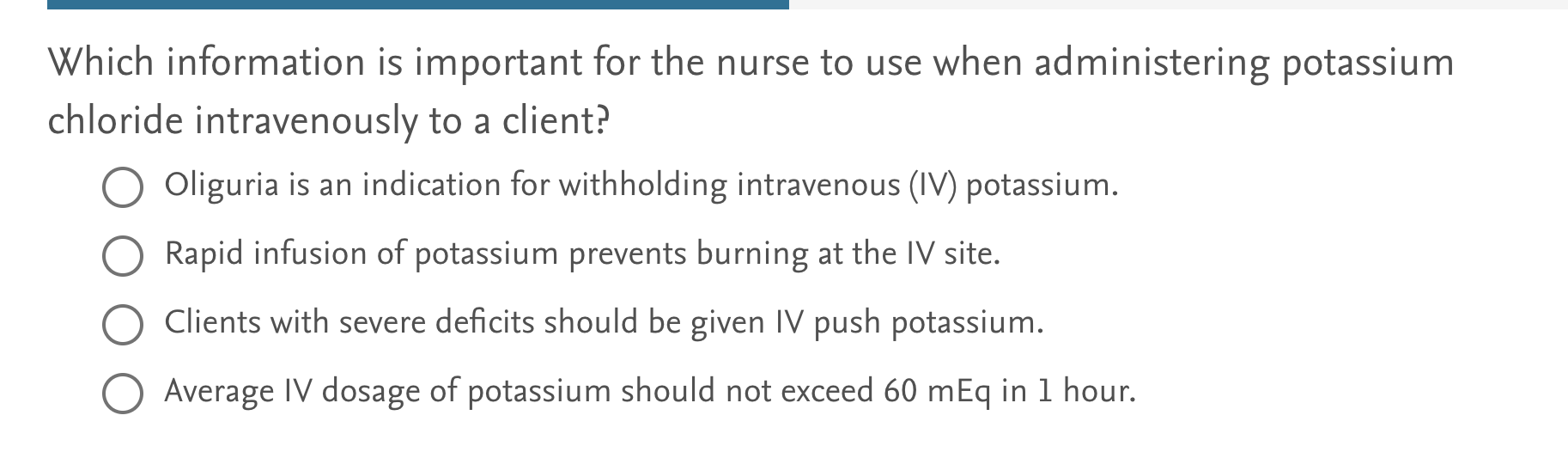 Solved Which information is important for the nurse to use | Chegg.com