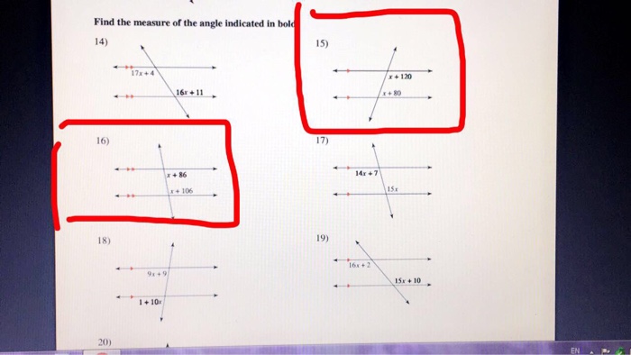 Solved Find the measure of the angle indicated in bol 14) | Chegg.com