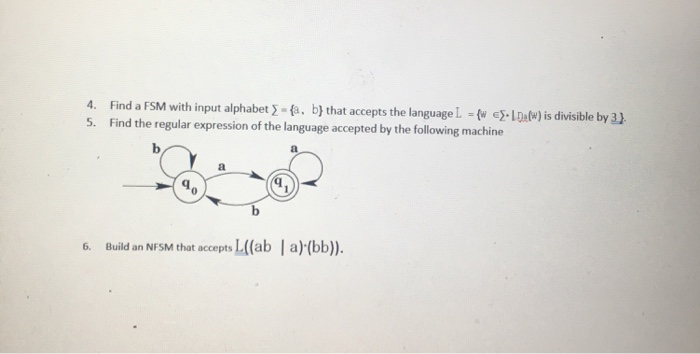 Solved Find a FSM with input alphabet ts the language L-b e | Chegg.com
