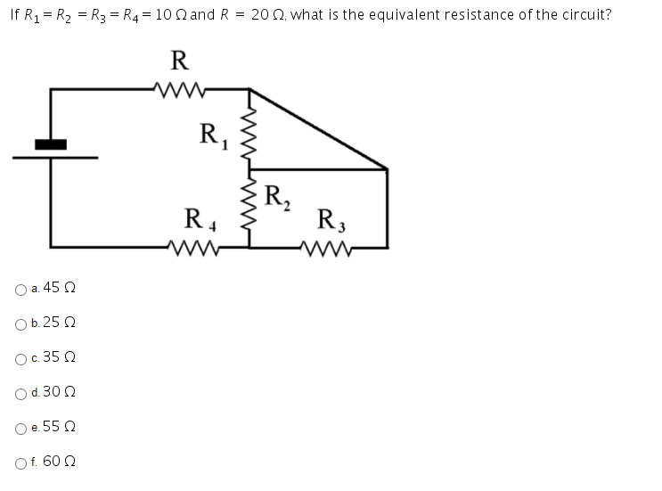 Solved If R1 = R2 = R3 = R4 = 10 and R 2012, what is the | Chegg.com
