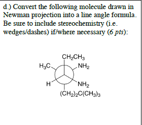 Solved Convert the newman projection into a lina angle | Chegg.com
