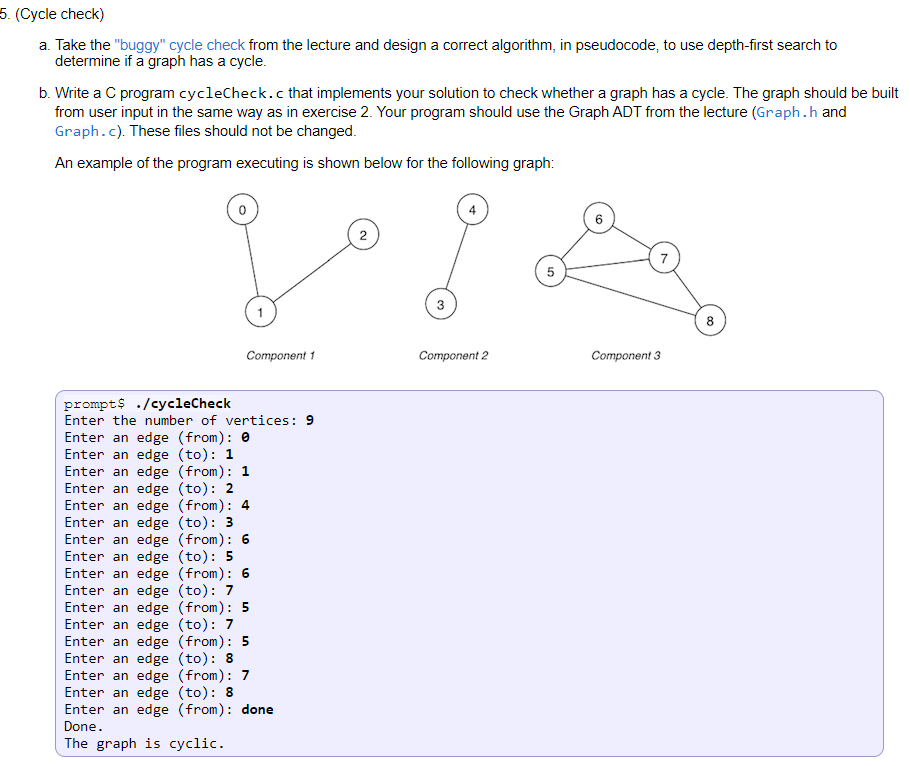Solved a. Take the "buggy" cycle check from the lecture and | Chegg.com