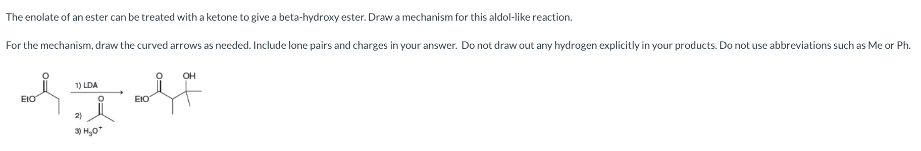 Solved The enolate of an ester can be treated with a ketone | Chegg.com