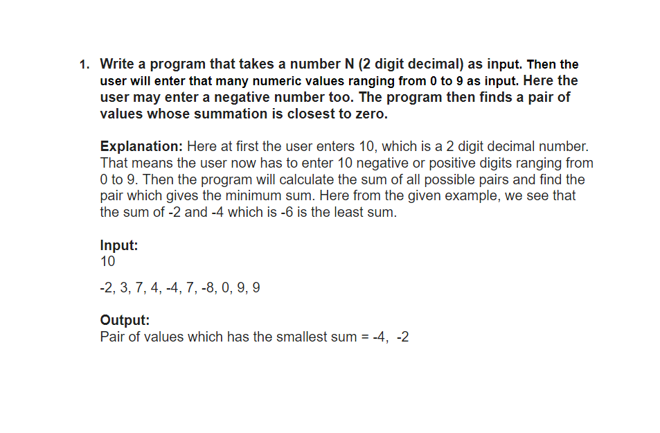 Solved 1. Write a program that takes a number N (2 digit | Chegg.com