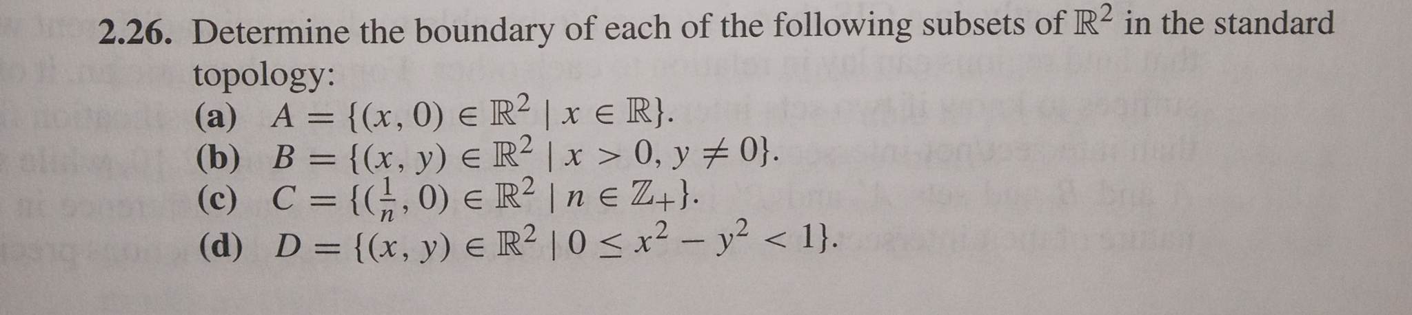 Solved 26. Determine the boundary of each of the following | Chegg.com