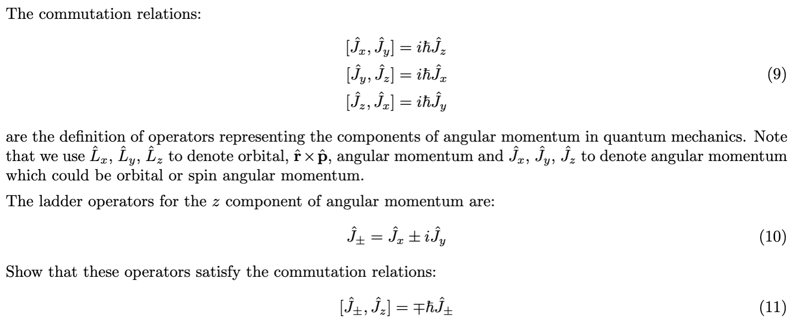 Solved The commutation relations: | Chegg.com